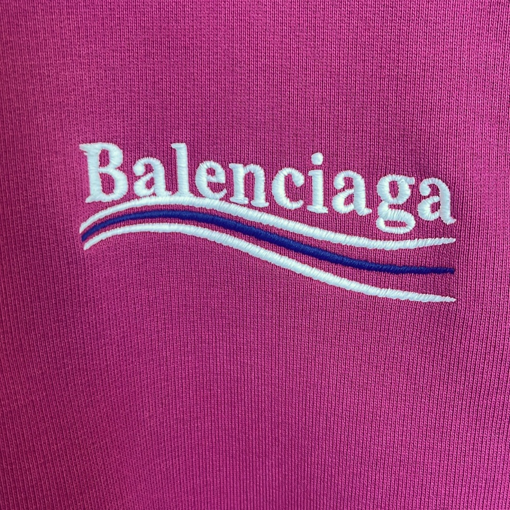 Balenciaga Men Political Campaign Logo-Print Hoodie - Gem